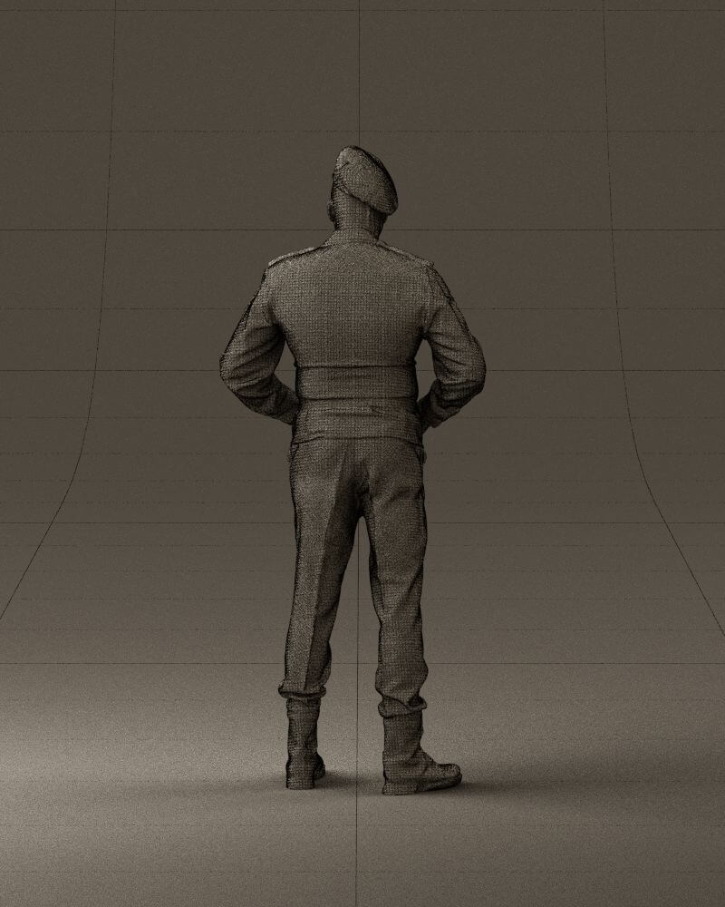 Man in Black Devils Army Uniform (0901) - 3D Model by 3DFarm