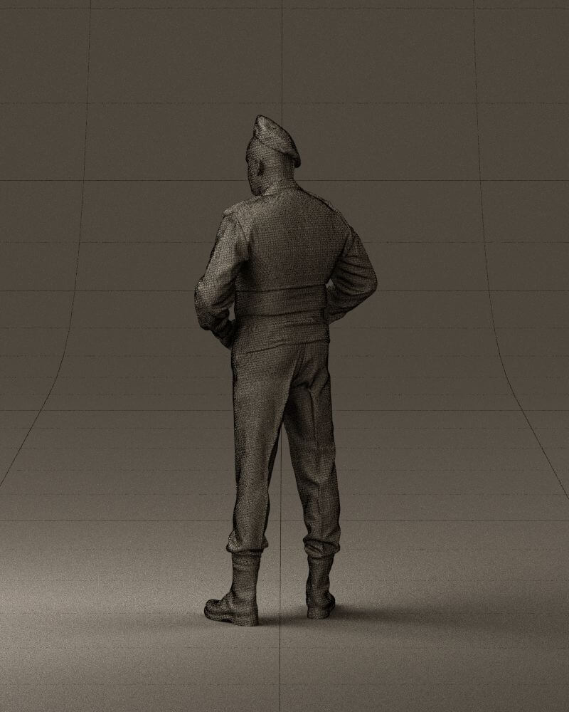 Man in Black Devils Army Uniform (0901) - 3D Model by 3DFarm