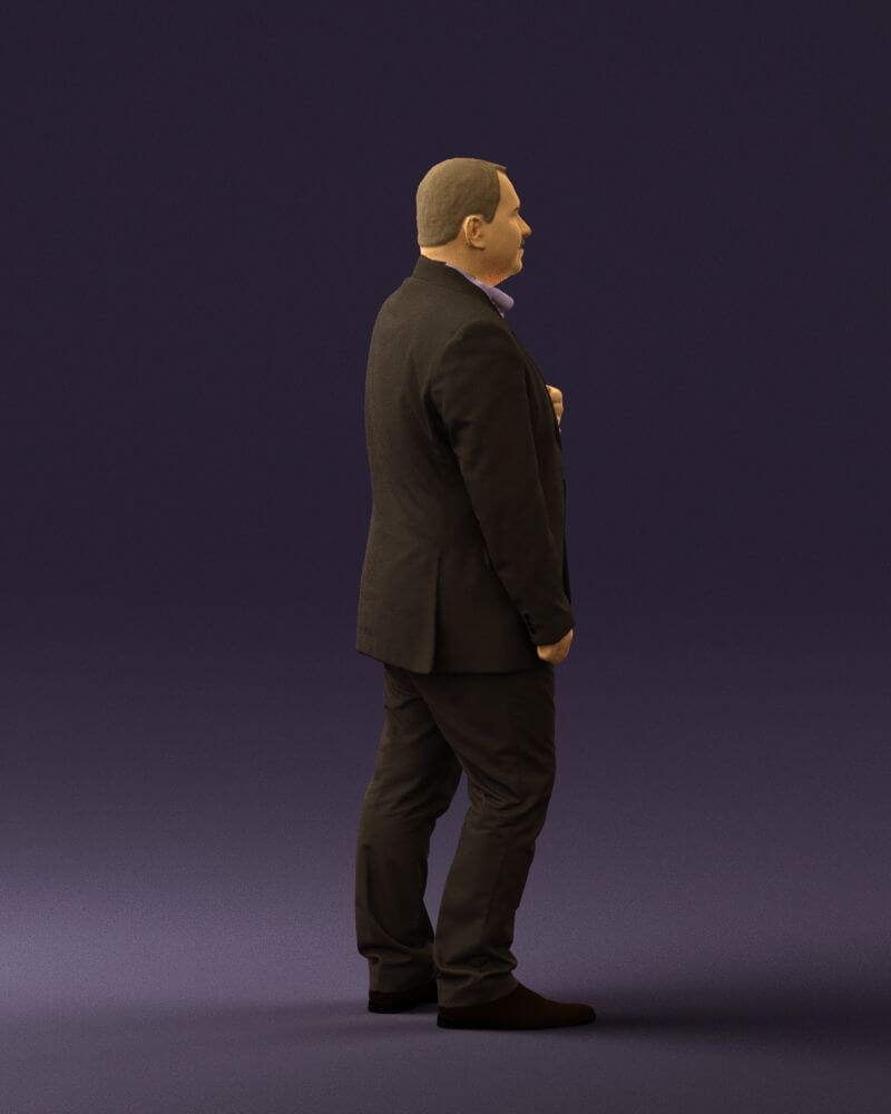 Man in Dark Gray Suit (0568) - 3D Model by 3DFarm