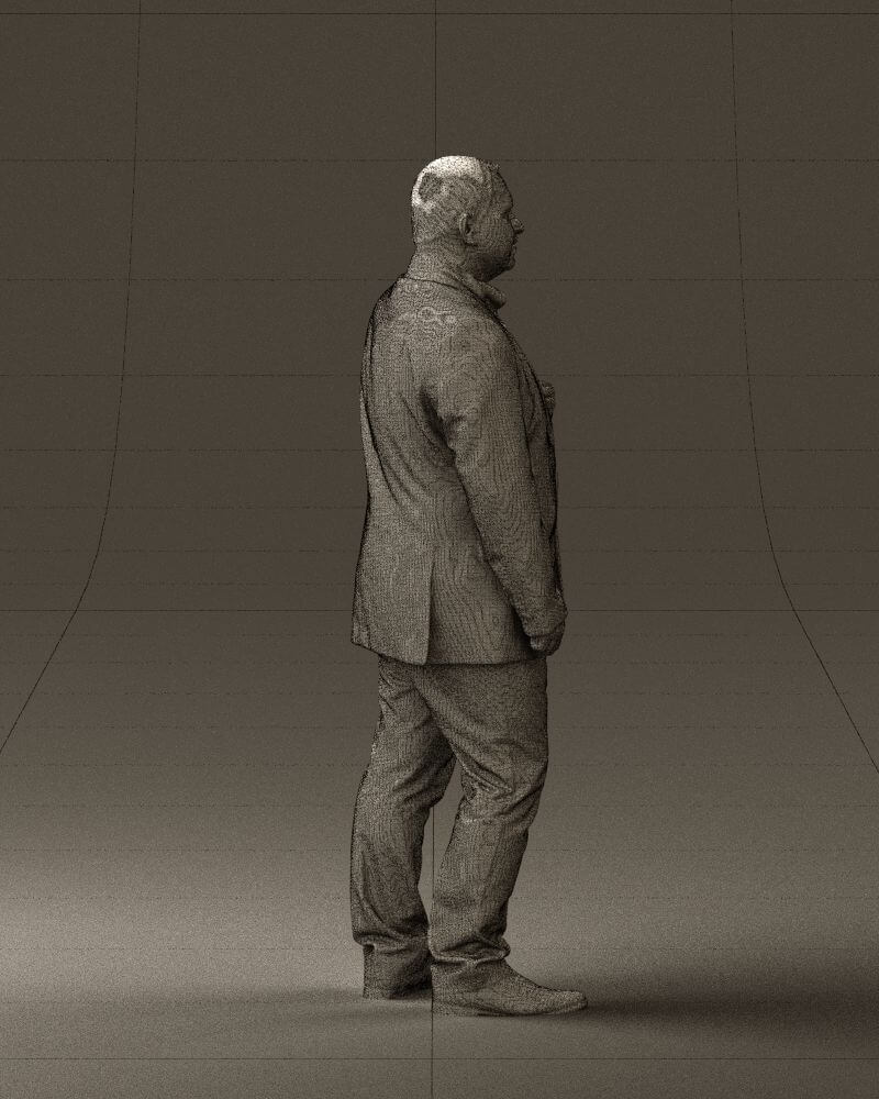 Man in Dark Gray Suit (0568) - 3D Model by 3DFarm