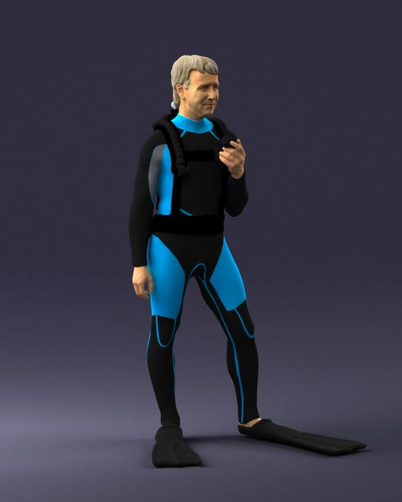 Man in Diving Suit (0119) - 3D Model by 3DFarm
