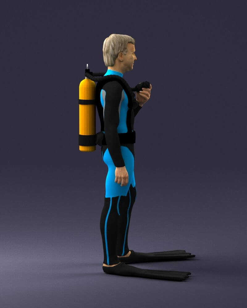 Man in Diving Suit (0119) - 3D Model by 3DFarm