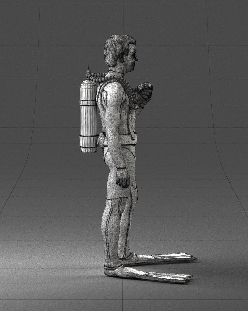 Man in Diving Suit (0119) - 3D Model by 3DFarm