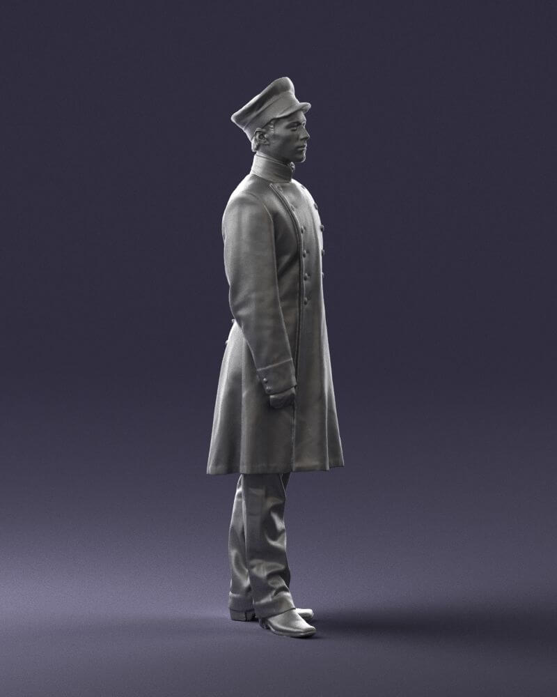 Man in Full Military Uniform (0179) - 3D Model by 3DFarm