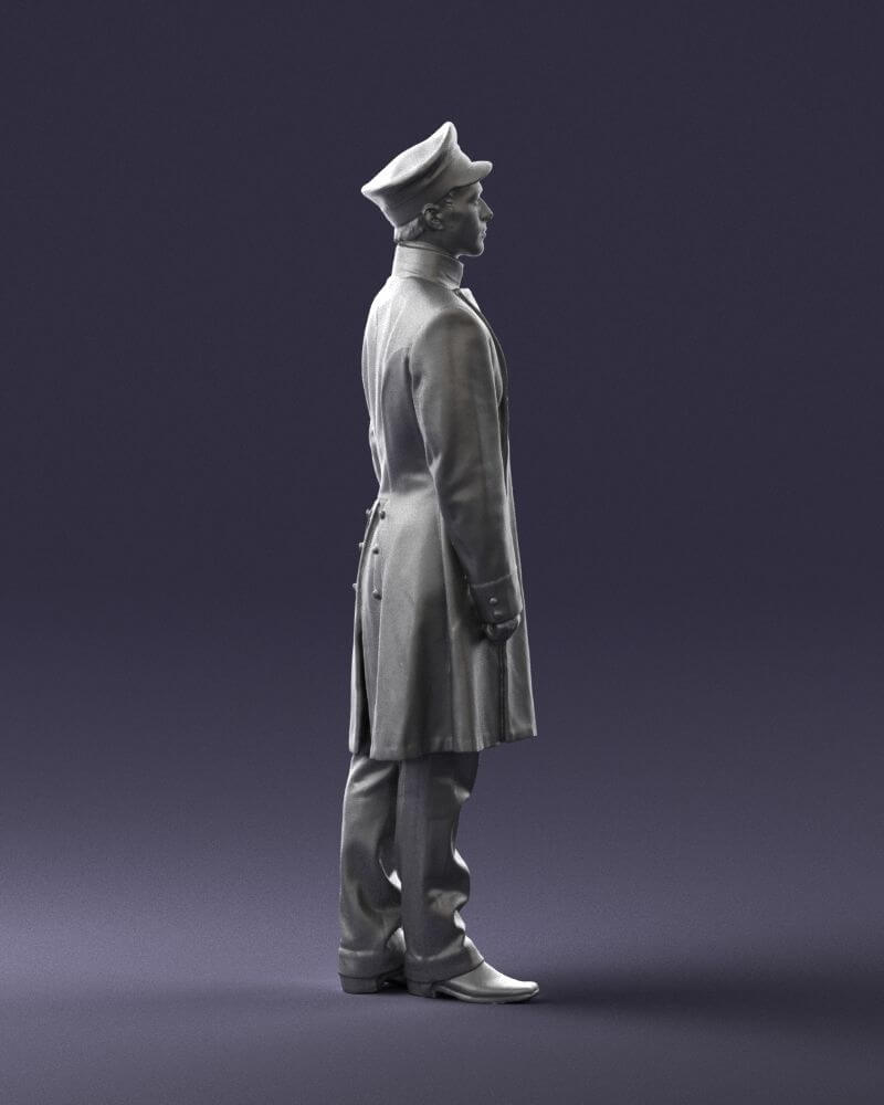 Man in Full Military Uniform (0179) - 3D Model by 3DFarm