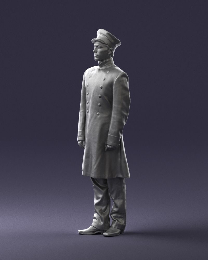 Man in Full Military Uniform (0179) - 3D Model by 3DFarm
