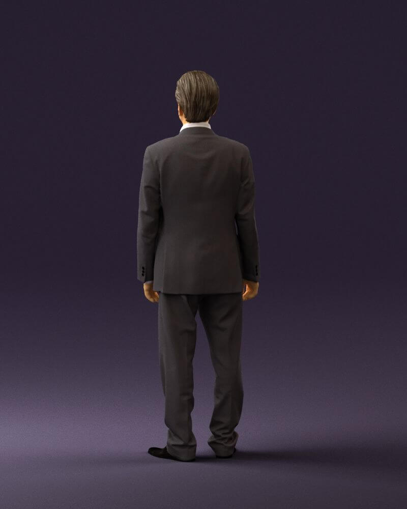 Man in Gray Suit (0684) - 3D Model by 3DFarm