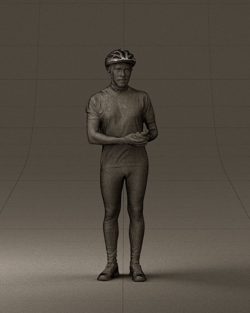 Man in Man in Bike Rider Suit (0843) - 3D Model by 3DFarm