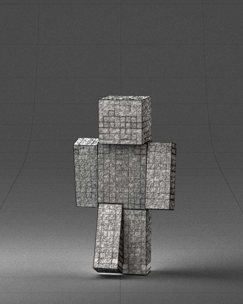 Man in Minecraft Style (0111) - 3D Model by 3DFarm