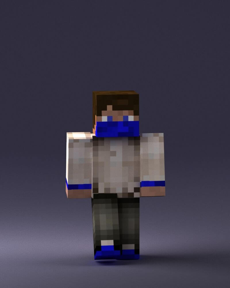 Man in Minecraft Style (0111) - 3D Model by 3DFarm