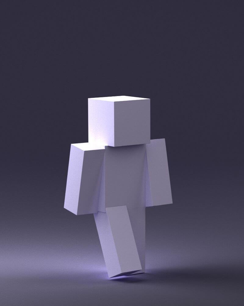 Man in Minecraft Style (0111) - 3D Model by 3DFarm
