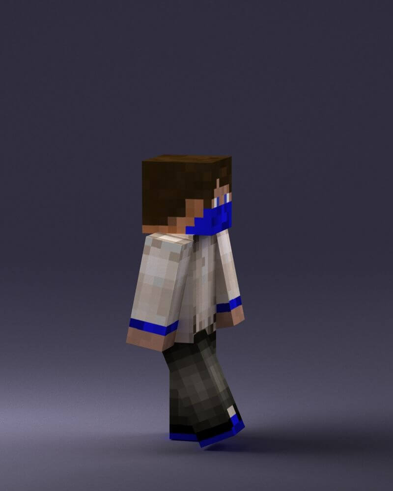 Man in Minecraft Style (0111) - 3D Model by 3DFarm