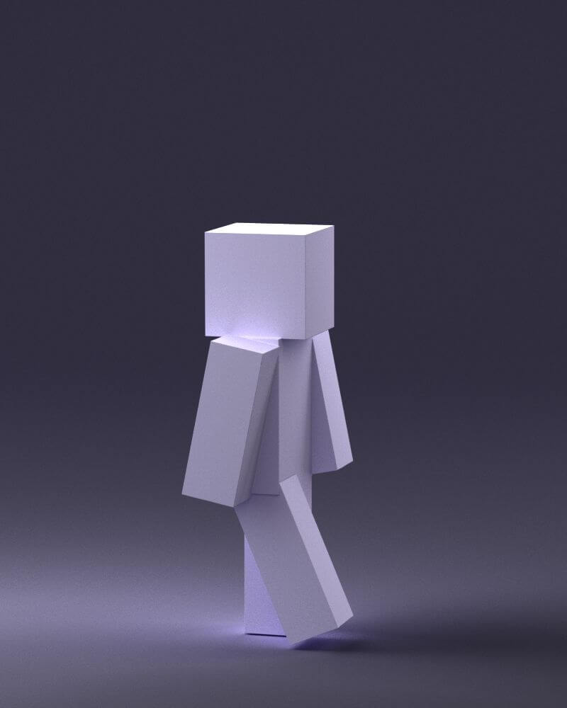 Man in Minecraft Style (0111) - 3D Model by 3DFarm