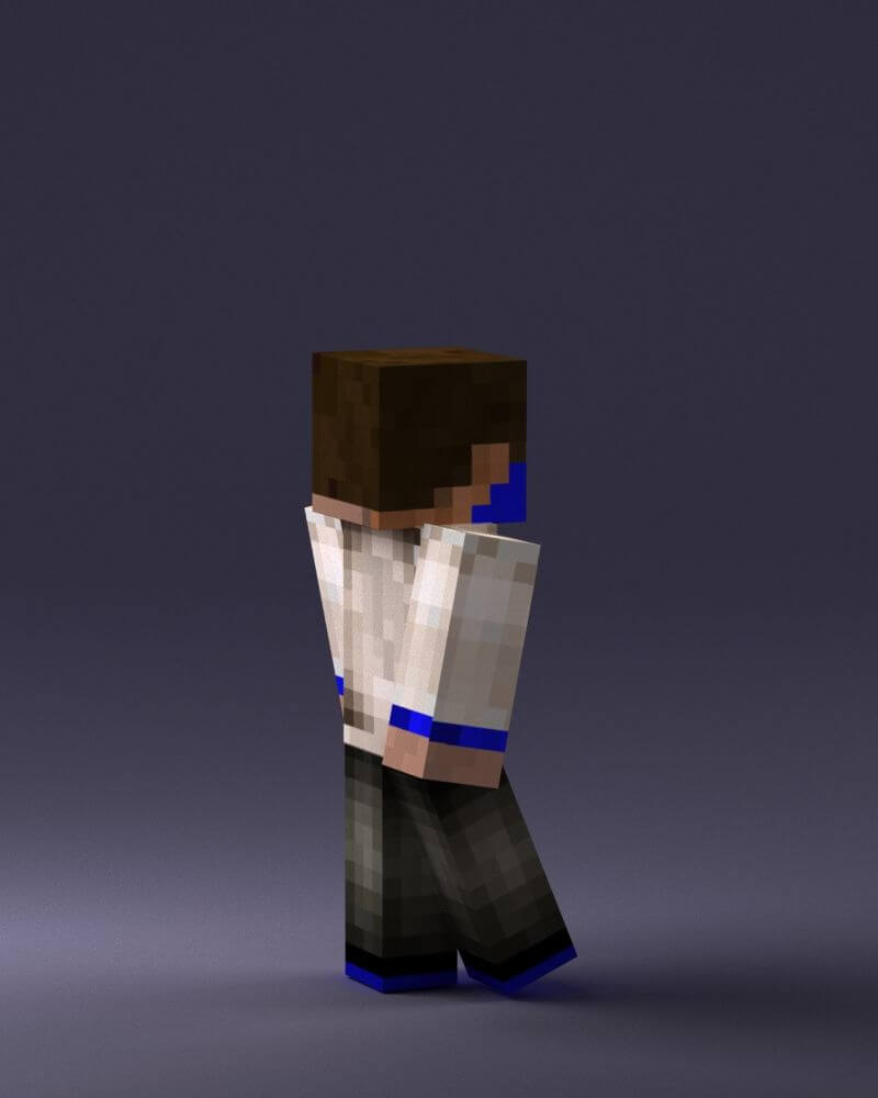 Man in Minecraft Style (0111) - 3D Model by 3DFarm