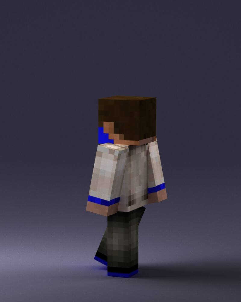 Man in Minecraft Style (0111) - 3D Model by 3DFarm