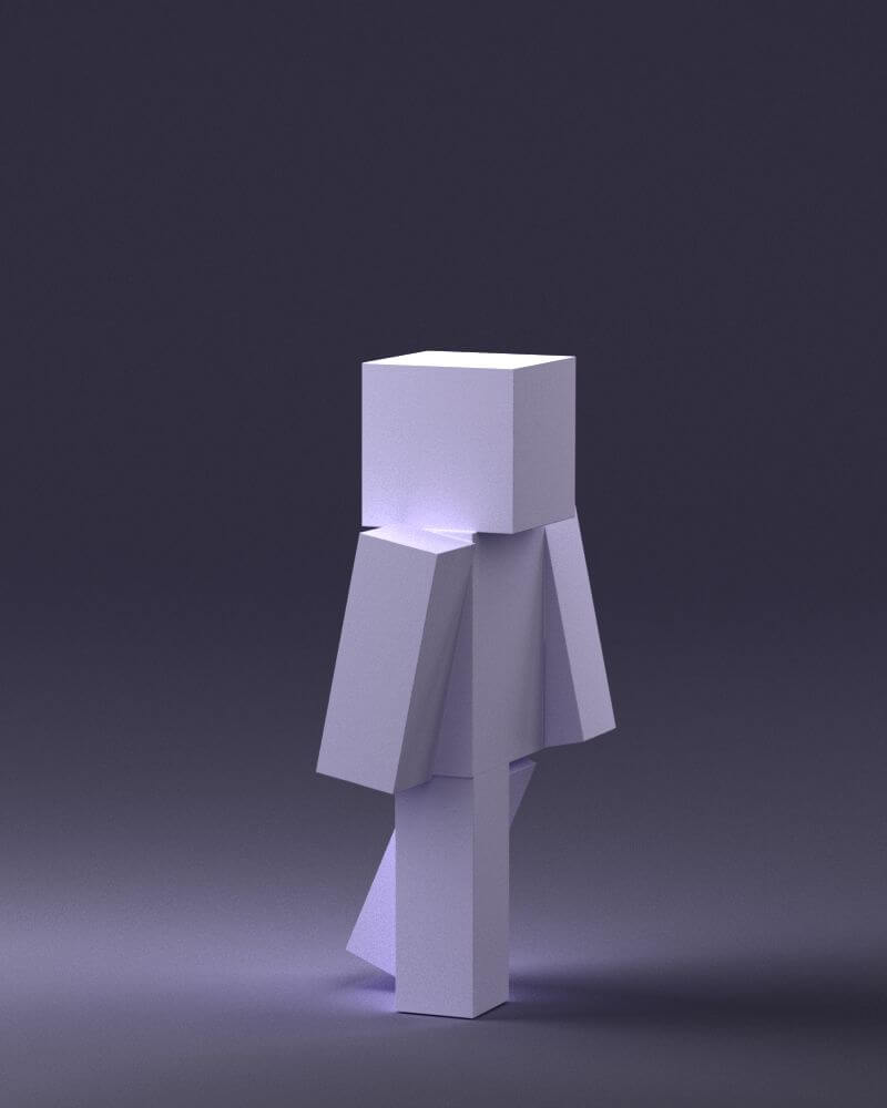 Man in Minecraft Style (0111) - 3D Model by 3DFarm