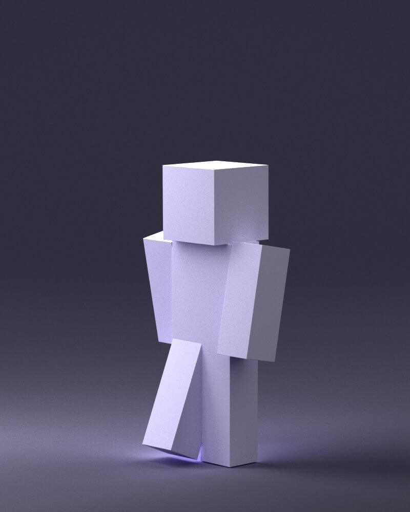Man in Minecraft Style (0111) - 3D Model by 3DFarm