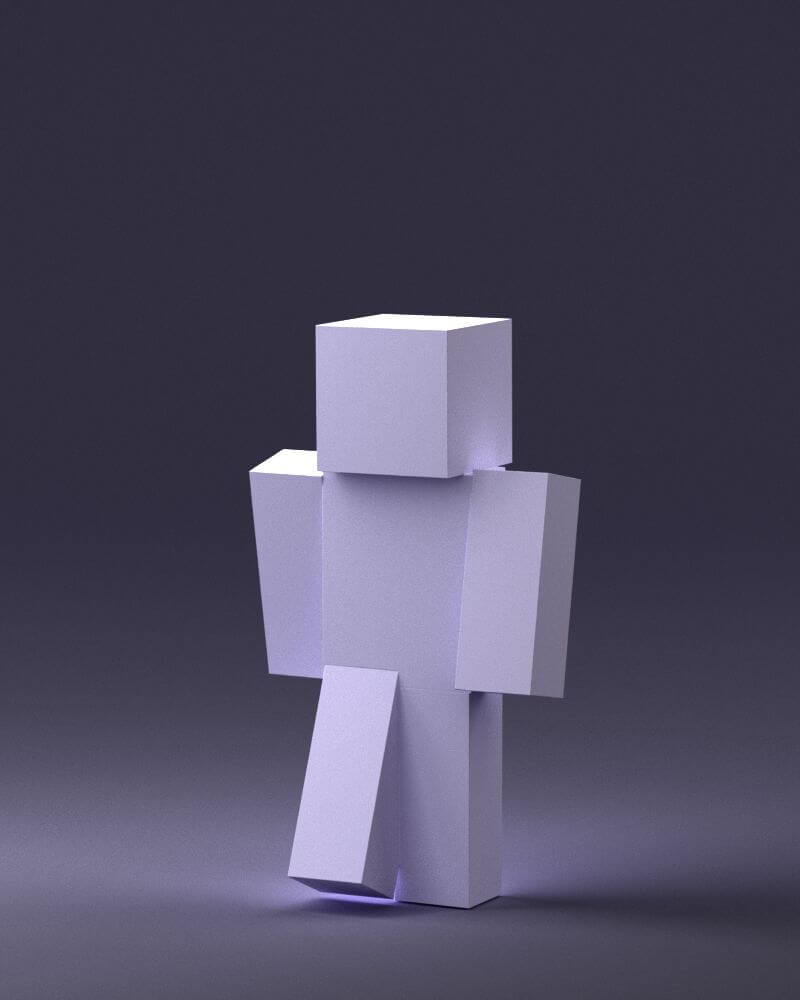 Man in Minecraft Style (0111) - 3D Model by 3DFarm