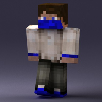 Man in Minecraft Style (0111) - 3D Model by 3DFarm
