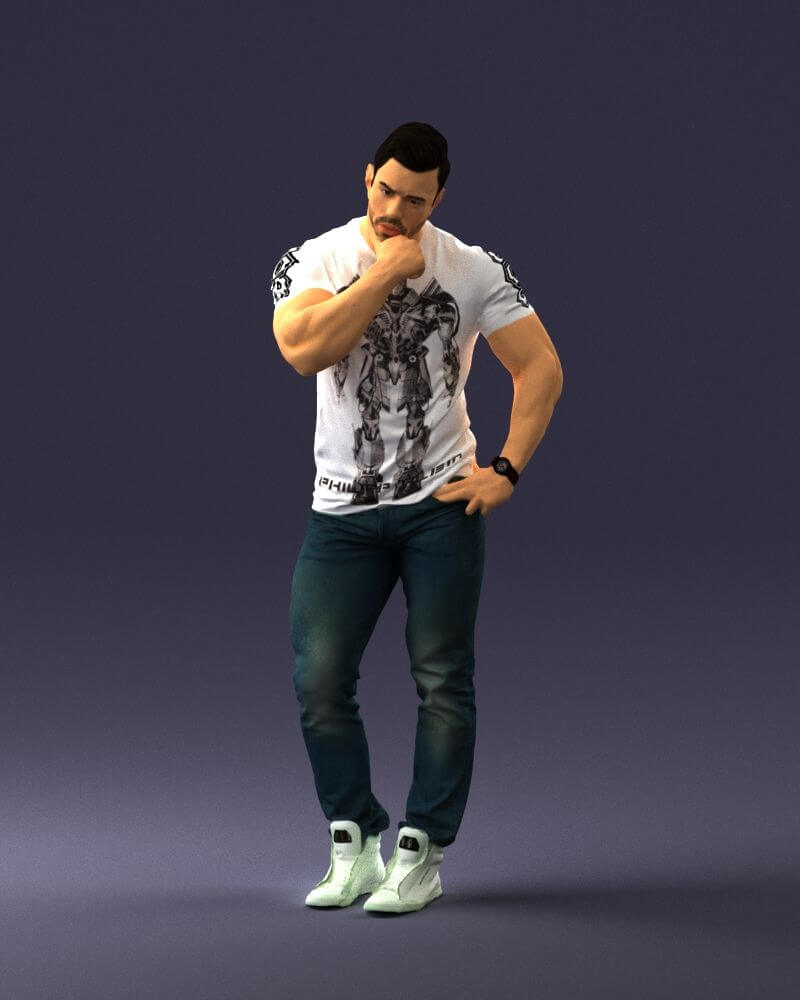 Man in Pose (0117) - 3D Model by 3DFarm