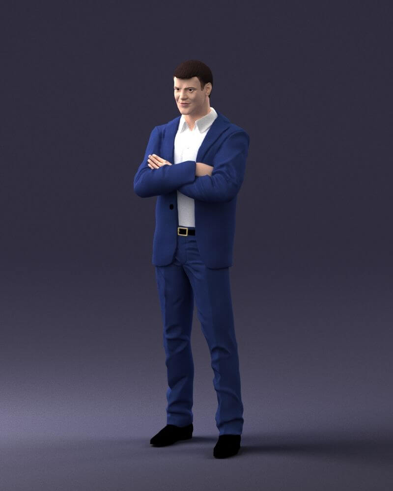 Man in Pose Suit (1217) - 3D Model by 3DFarm
