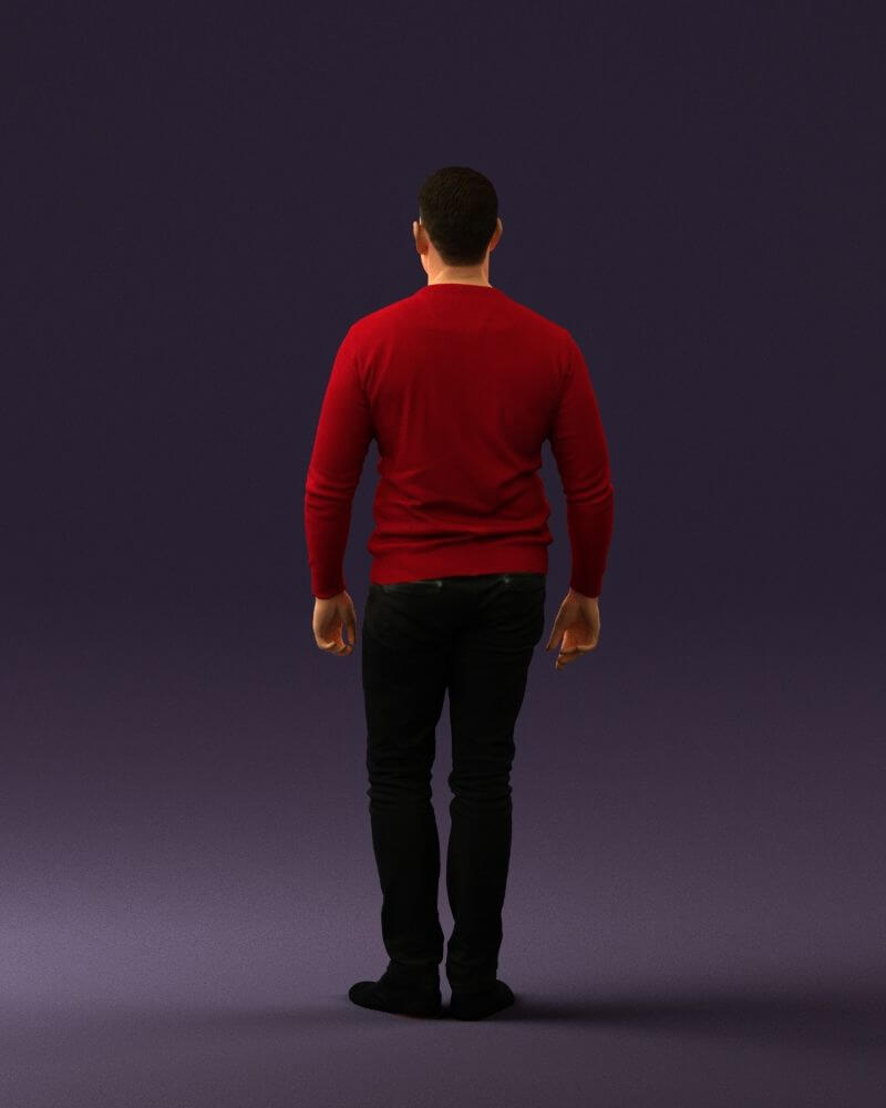Man in Red Sweater 0792 - 3D Model by 3DFarm