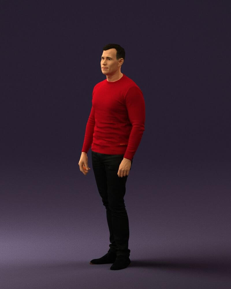 Man in Red Sweater 0792 - 3D Model by 3DFarm