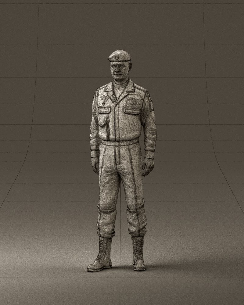Man in Russian Military Uniform (0896) - 3D Model by 3DFarm