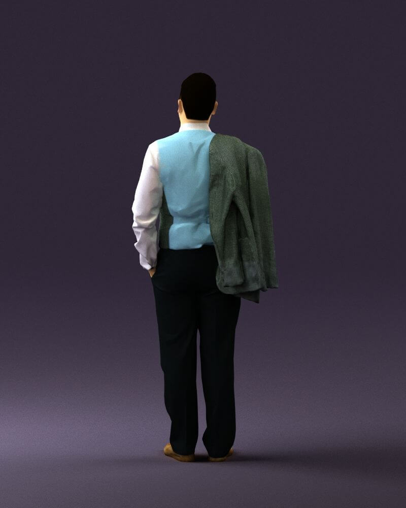 Man in Three-Piece Suit (0787) 3D Model by 3DFarm