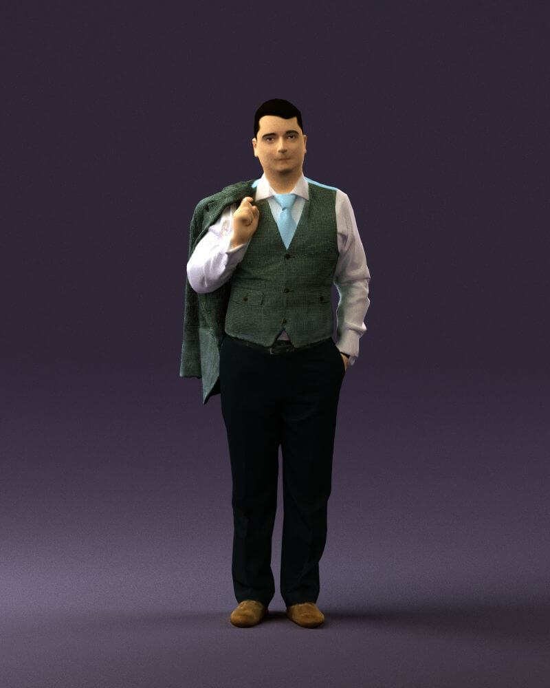 Man in Three-Piece Suit (0787) 3D Model by 3DFarm