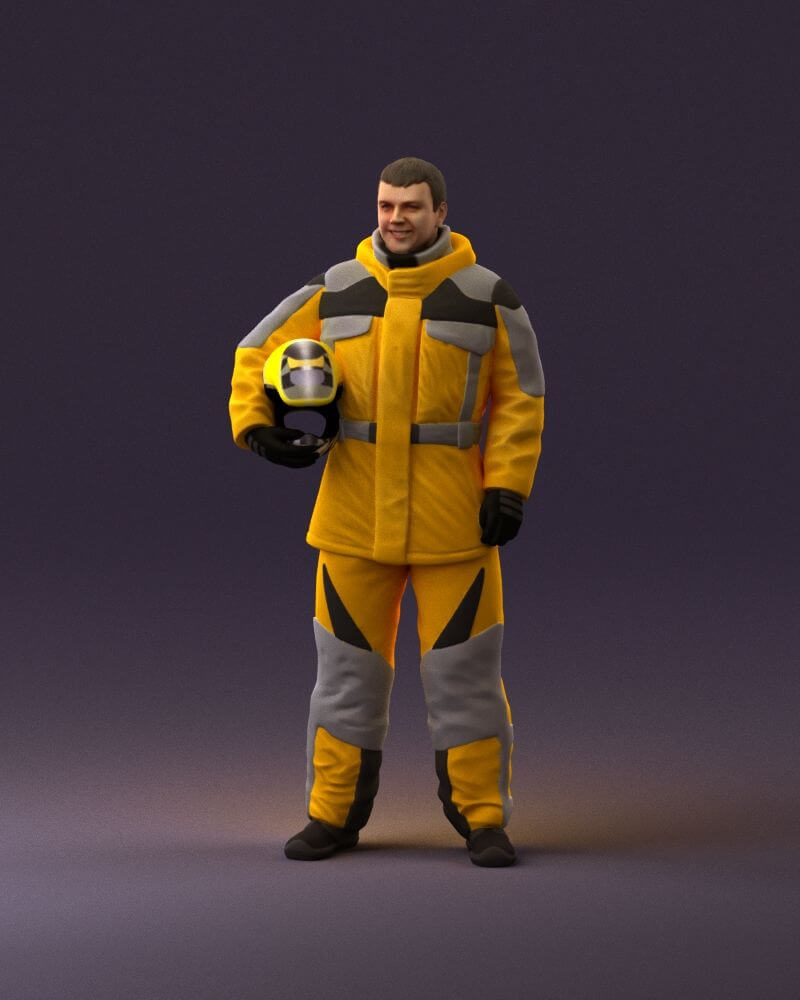 Man in Yellow Polar Suit (1096) - 3D Model by 3DFarm