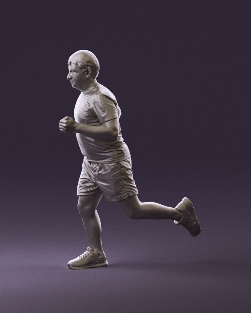 Man Runner in Yellow Shoes (000999) - 3D Model by 3DFarm
