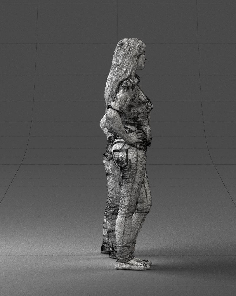Mom And Daughter 0026 3d Model By 3dfarm