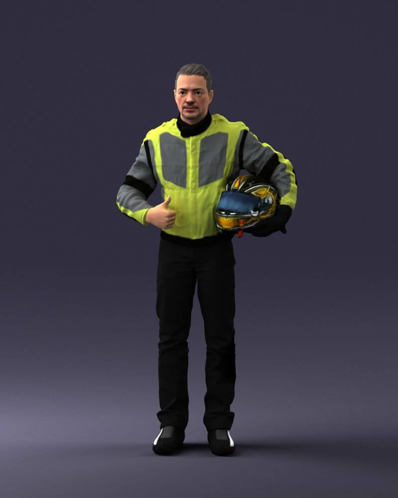 Moto-Racer in Pose (0013) 3D Model by 3DFarm