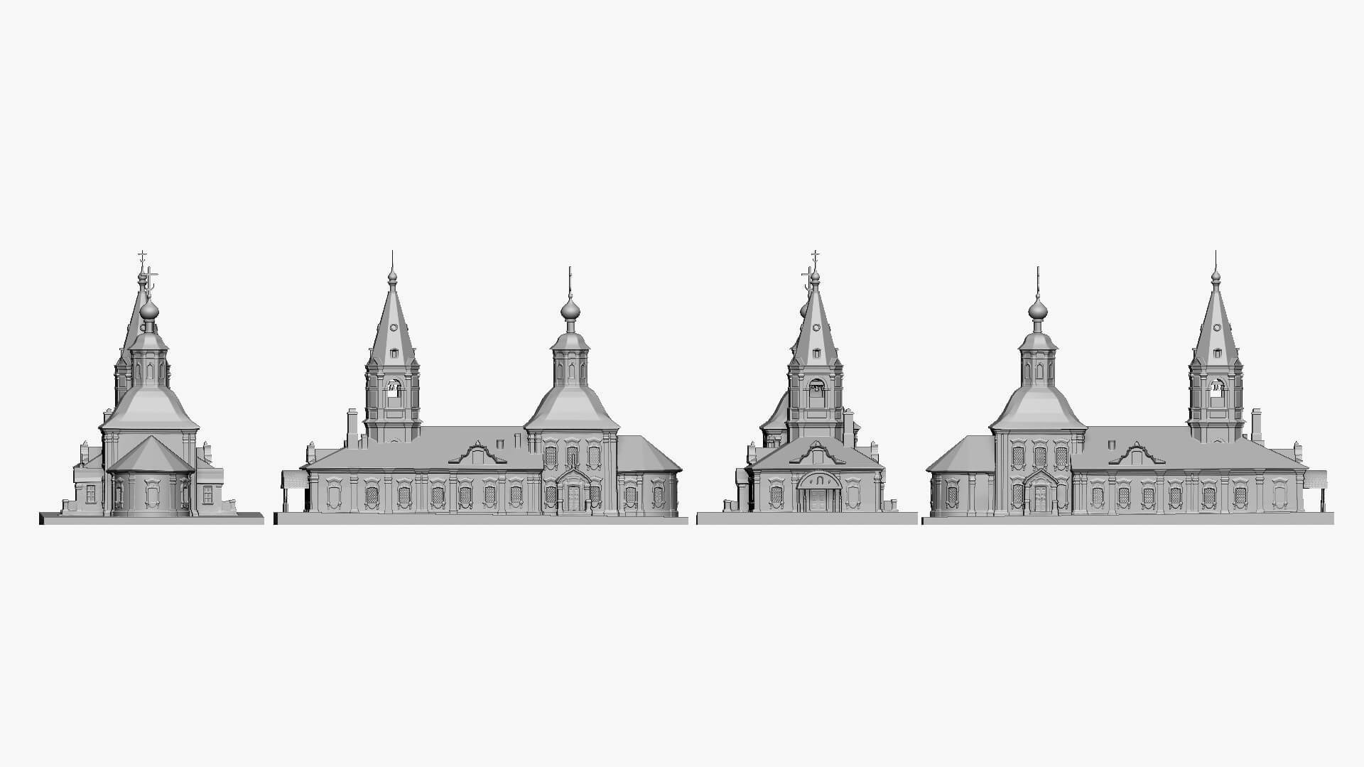 Old Christian Temple (001270) - 3D Model by 3DFarm