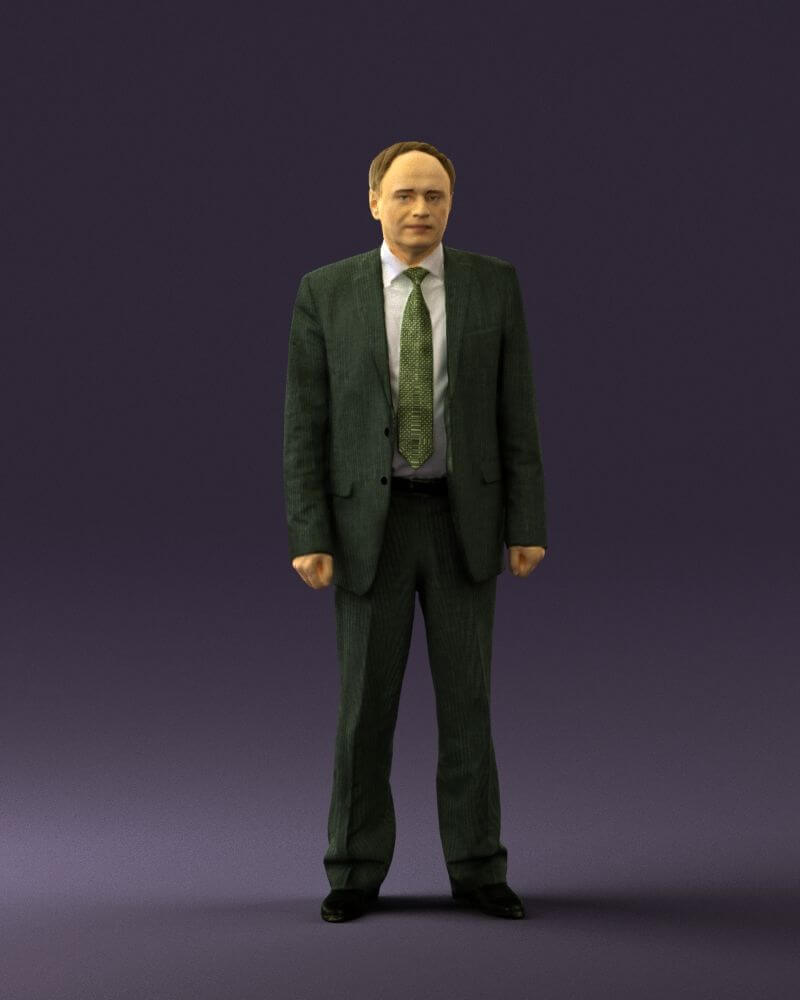Old Man in Black Suit (0564) - 3D Model by 3DFarm