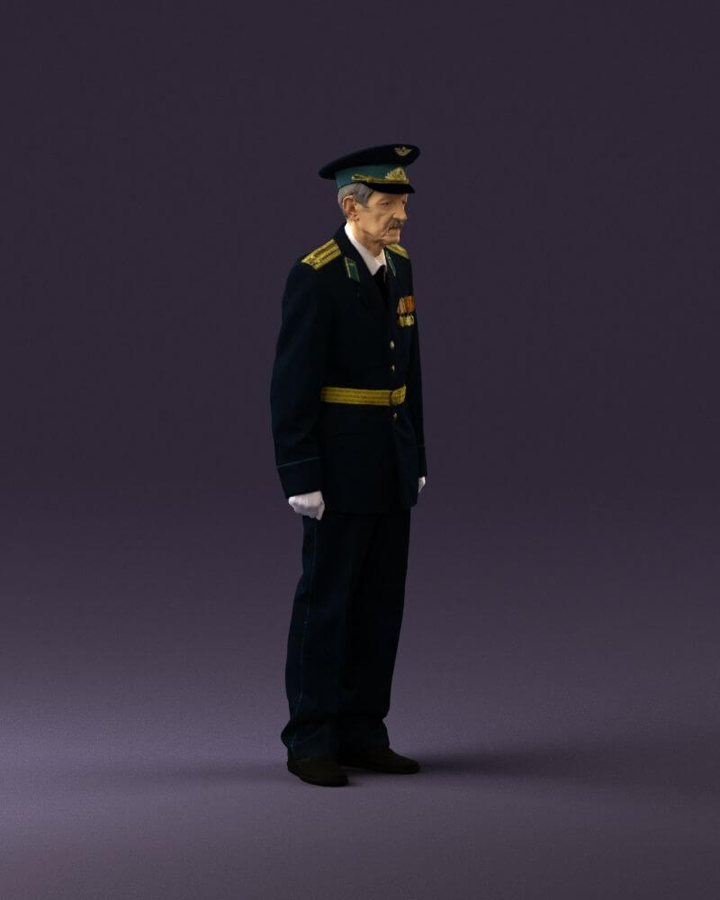 Old Man in Veteran Suit (0915) - 3D Model by 3DFarm