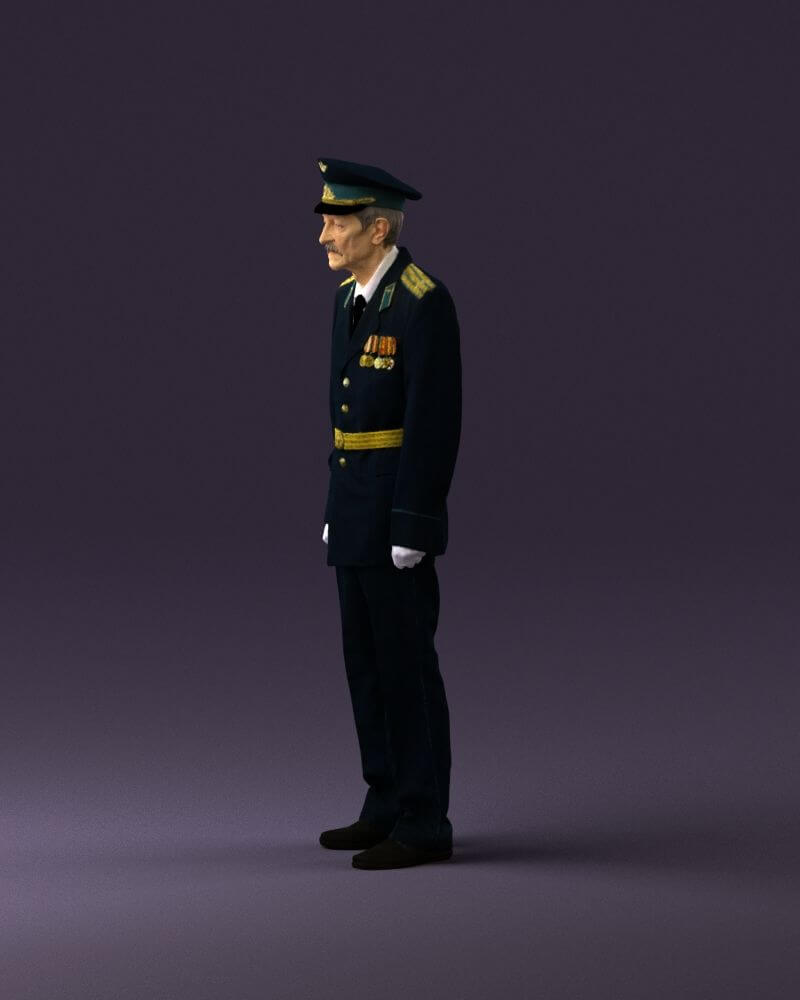Old Man in Veteran Suit (0915) - 3D Model by 3DFarm