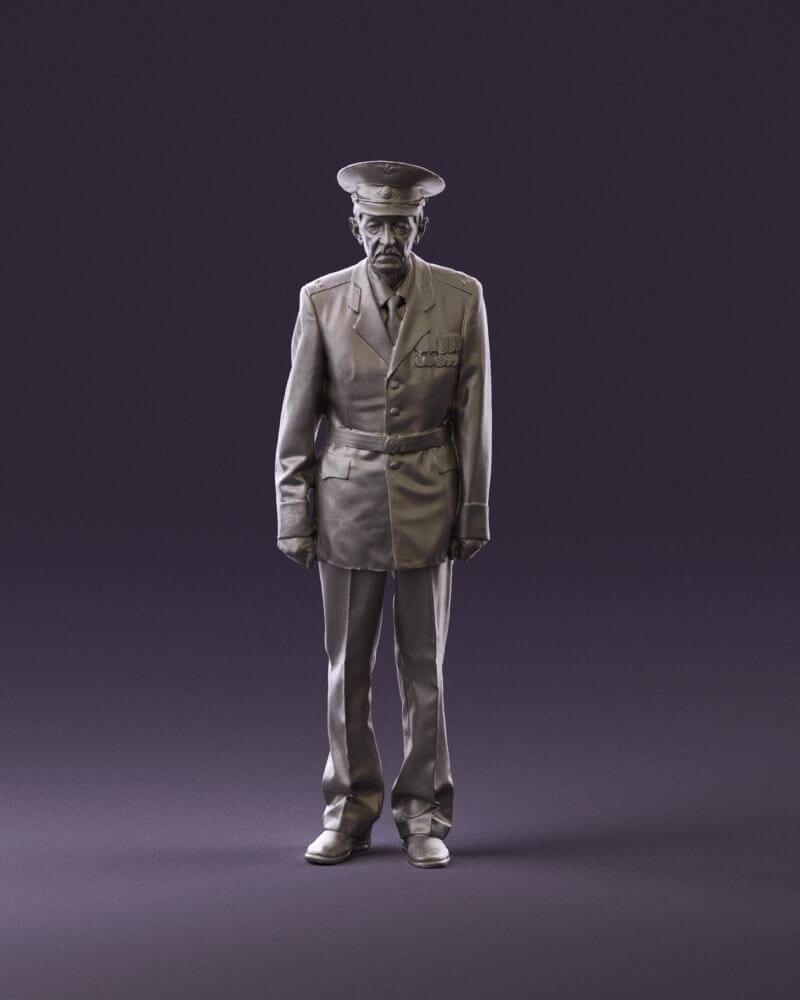 Old Man in Veteran Suit (0915) - 3D Model by 3DFarm