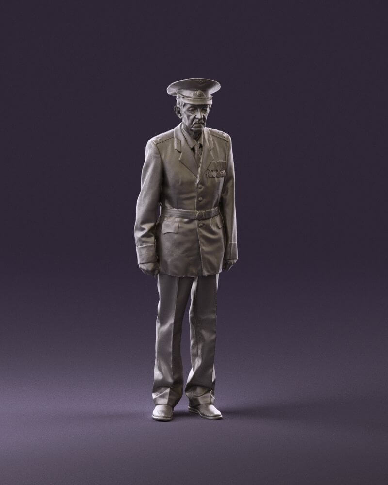Old Man in Veteran Suit (0915) - 3D Model by 3DFarm