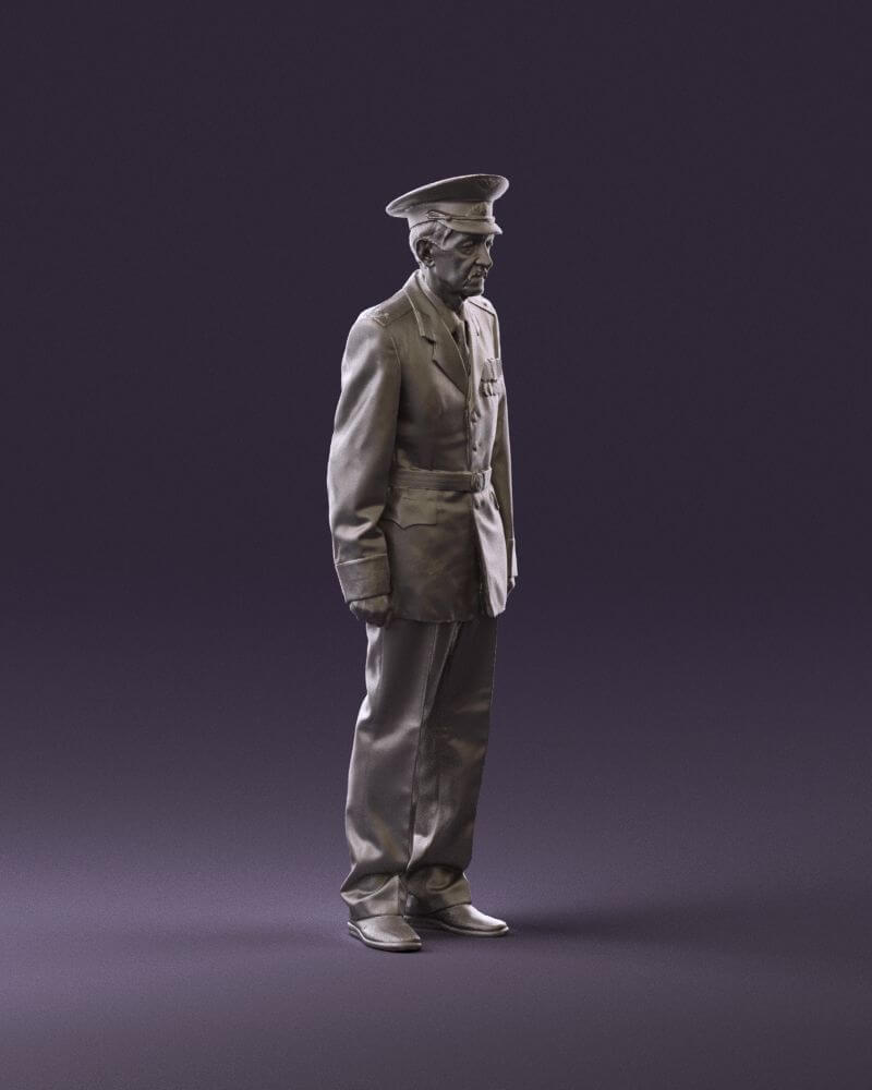 Old Man in Veteran Suit (0915) - 3D Model by 3DFarm