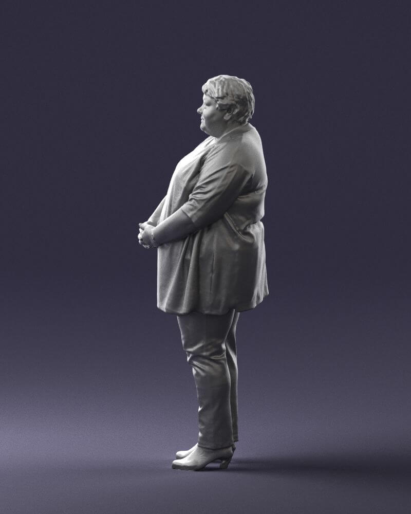 Plump Lady Colorful Dress (0501) - 3D Model by 3DFarm