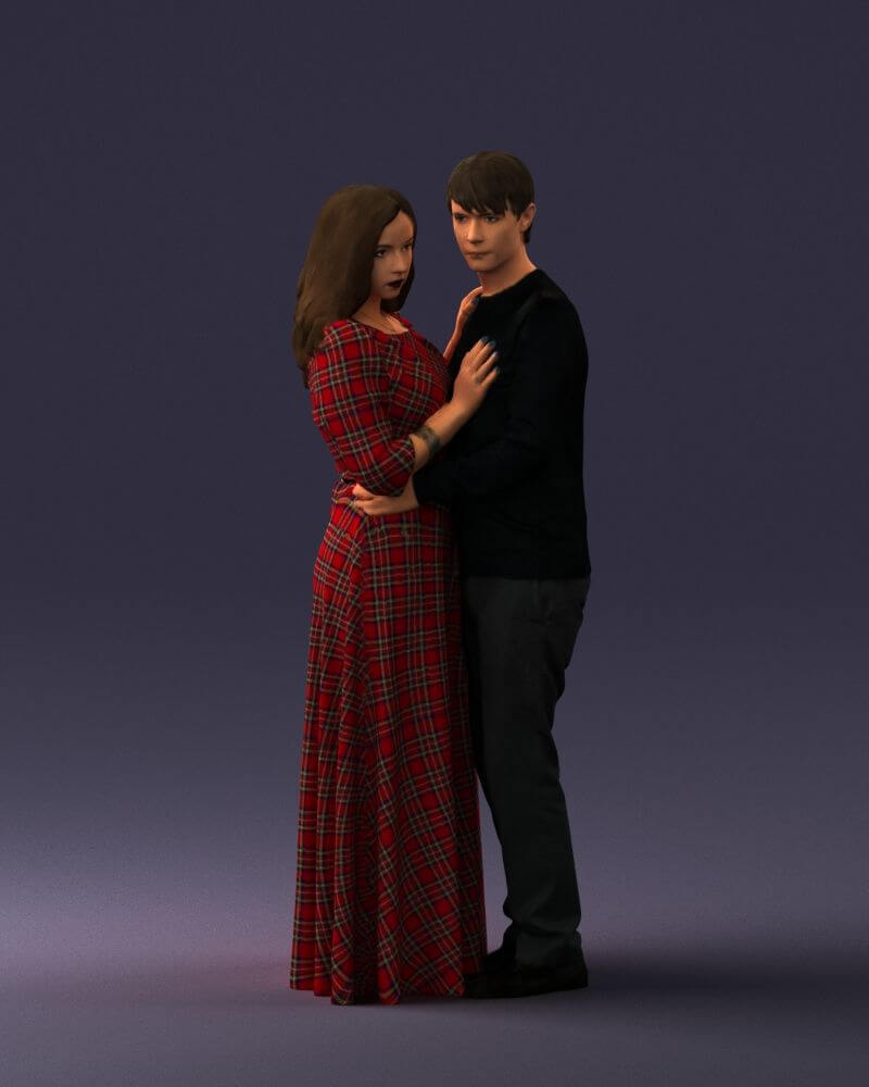 000095 Romantic Couple 1128 - 3D Model by 3DFarm