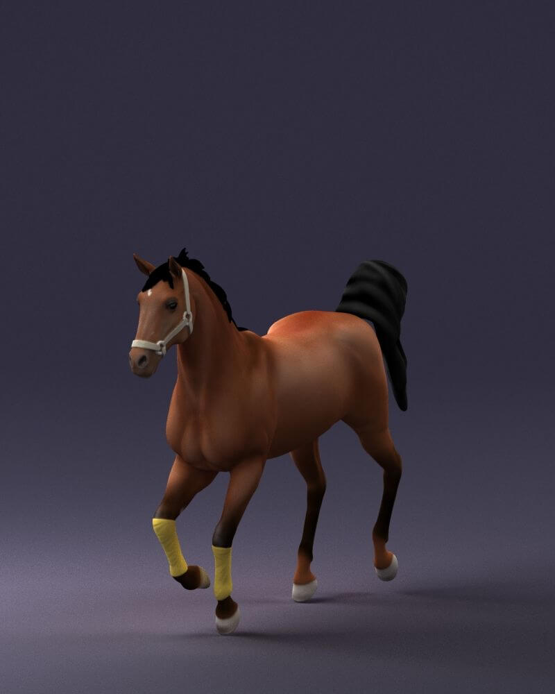 Running Horse (0293) - 3D Model by 3DFarm