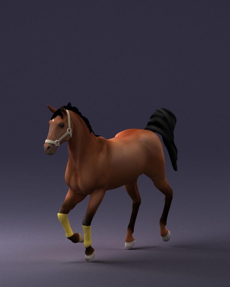 Running Horse (0293) - 3D Model by 3DFarm