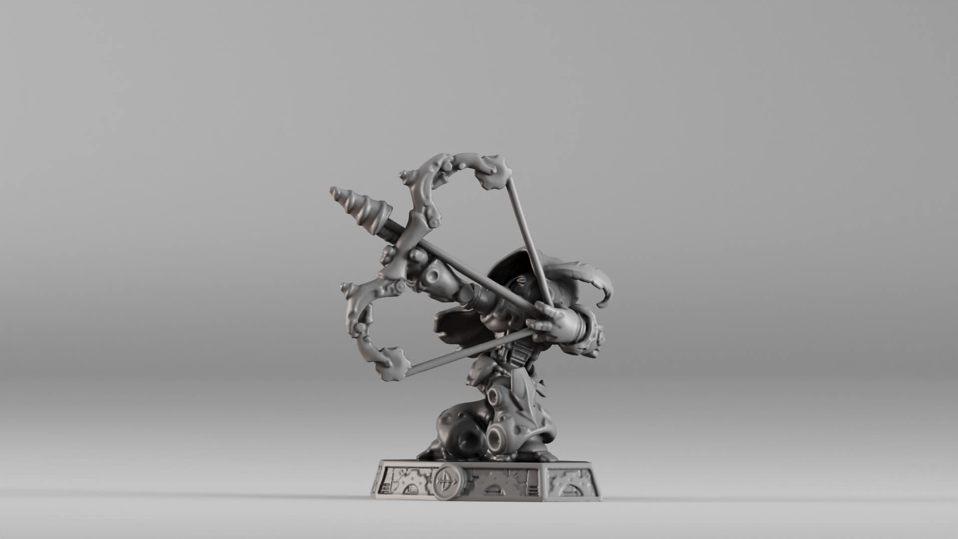 S00023 Steampunk Crossbow Warrior - 3D Model by 3DFarm