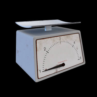 S00037 Vintage Soviet Mechanical Scale - 3D Model by 3DFarm