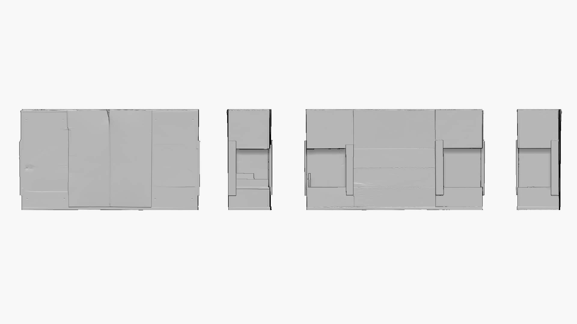 Scary Wooden Cupboard (1281) - 3D Model by 3DFarm