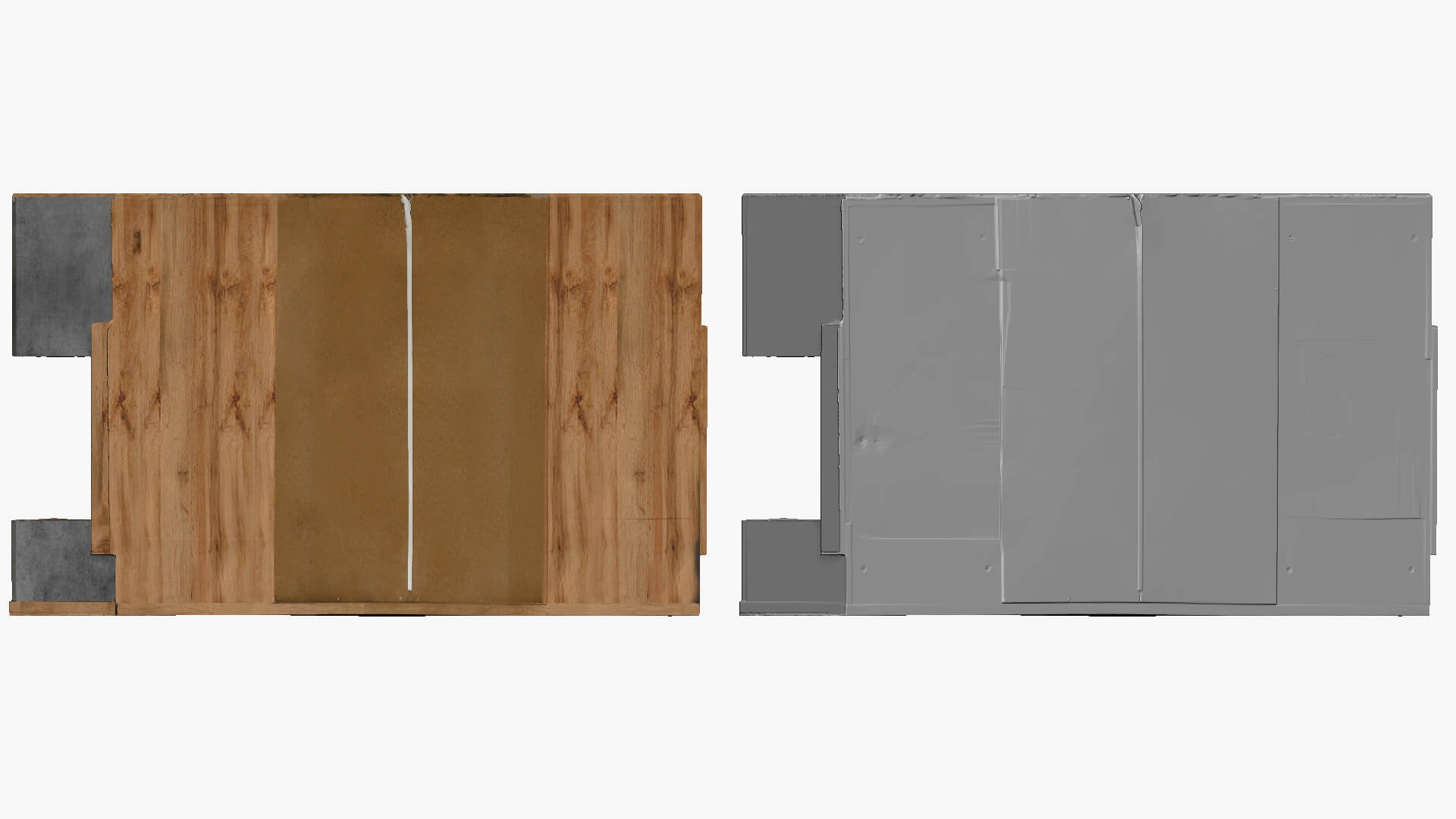 Scary Wooden Cupboard (1281) - 3D Model by 3DFarm