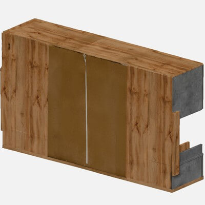 Scary Wooden Cupboard (1281) - 3D Model by 3DFarm